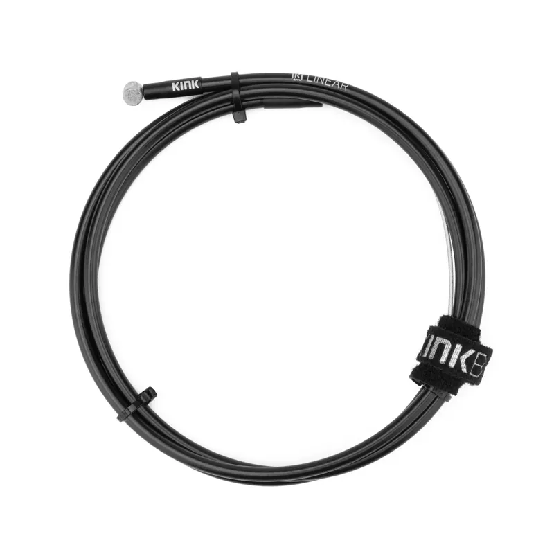 Kink BMX Linear Cable With Velcro Strap in Black